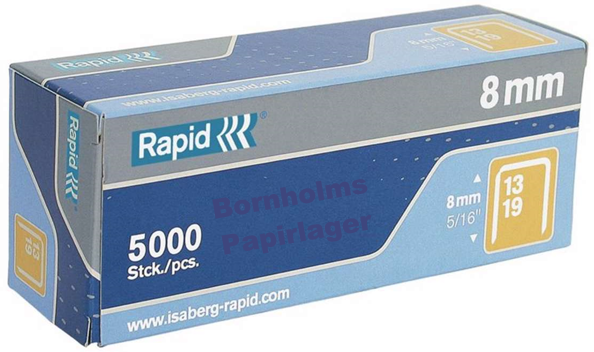 Hæfteklamme til hæftepistol, Rapid, 13/8m,5000stk – Papirlageret